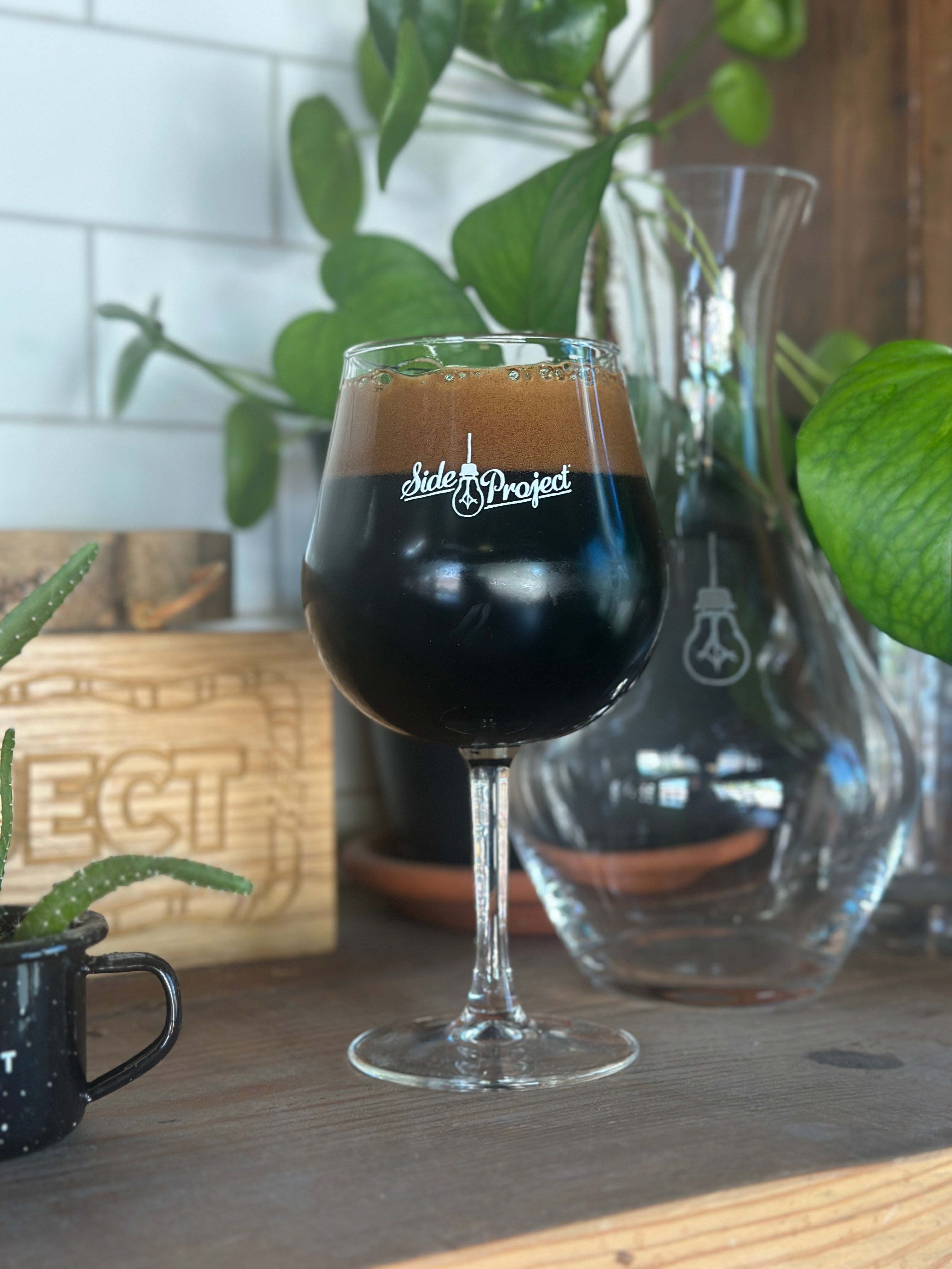 Grand Charente Script Logo Glass – Side Project Brewing